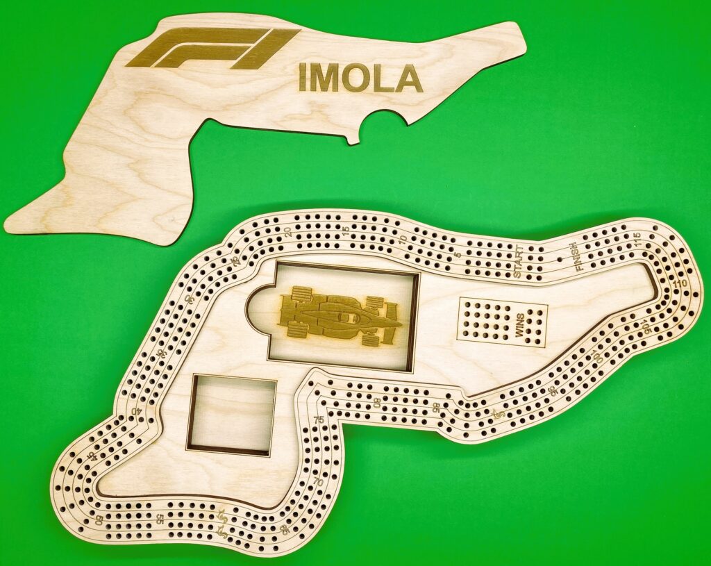 Imola F1 4 player cribbage board - VI Woodcraft