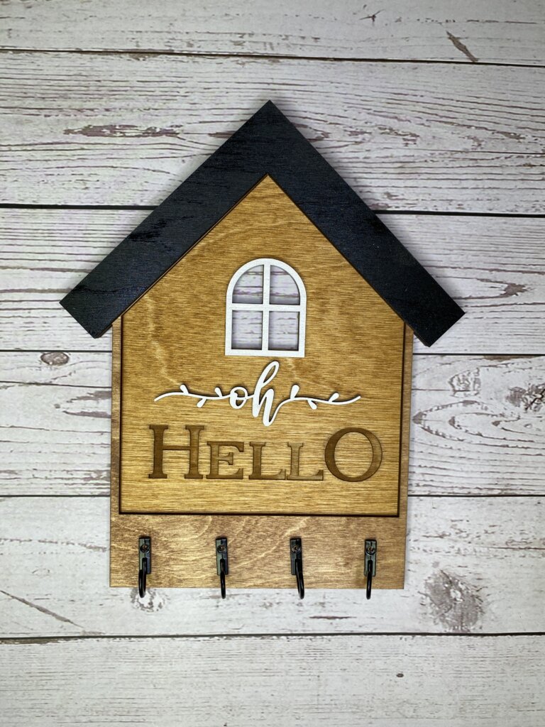 Hello Key Holder - VI Woodcraft