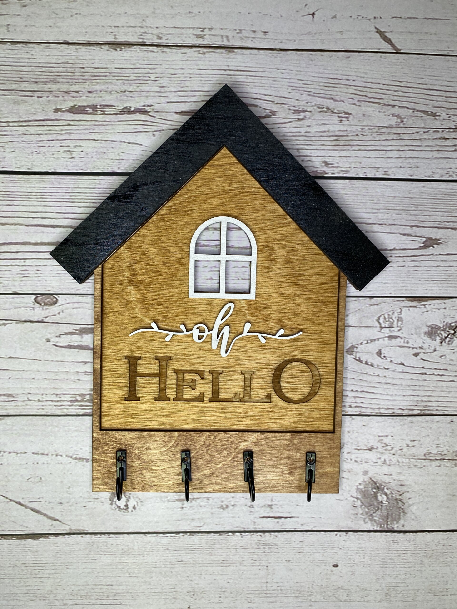 Hello Key Holder - VI Woodcraft