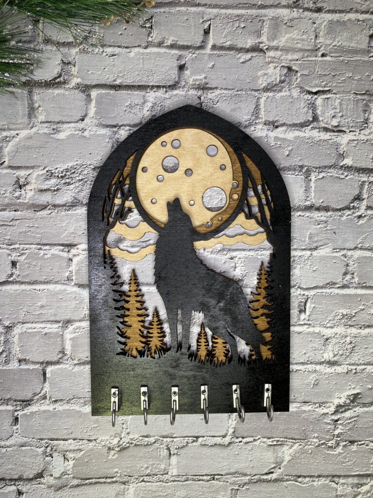 Wolf Key Holder - VI Woodcraft