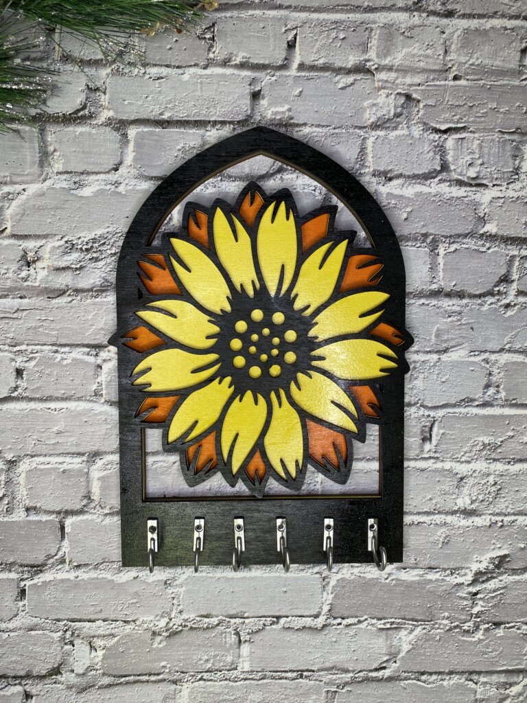 Sunflower Key Holder - VI Woodcraft